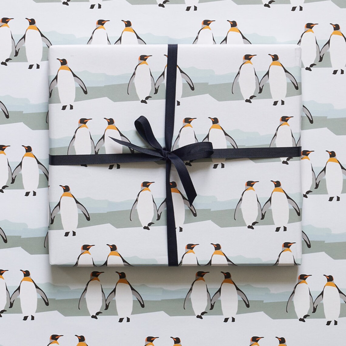 Penguin Wrapping Paper - King Penguins, Arctic Design - Etsy