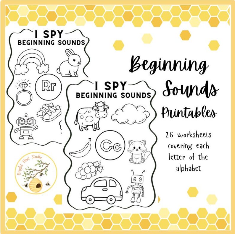 A-Z Beginning Sounds Printables - Etsy