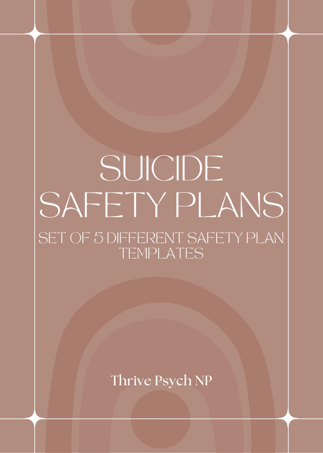 Suicide Safety Plan Templates - Set of 5 Templates for Suicide Safety ...
