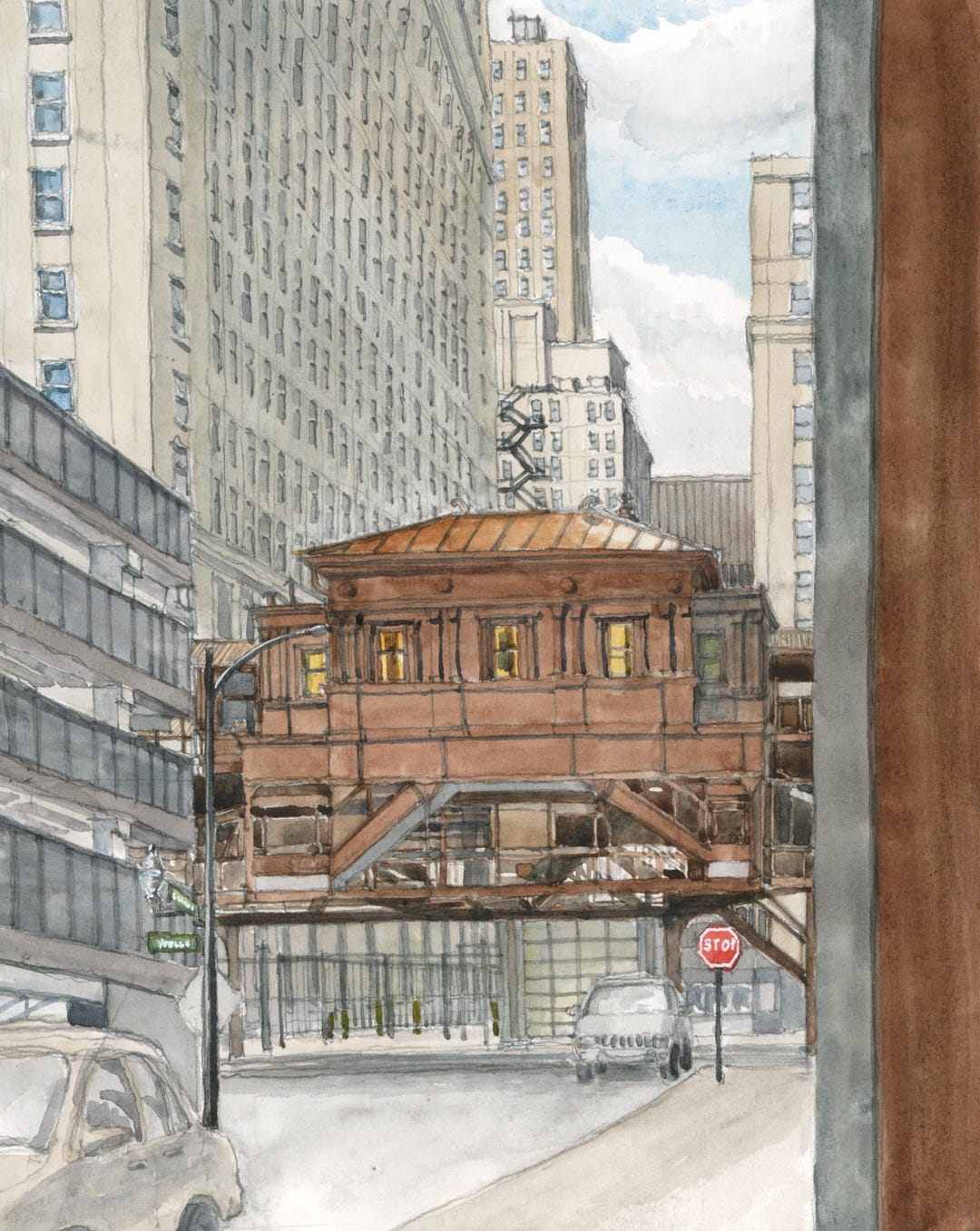 Quincy L Line Station, Chicago Print - Etsy