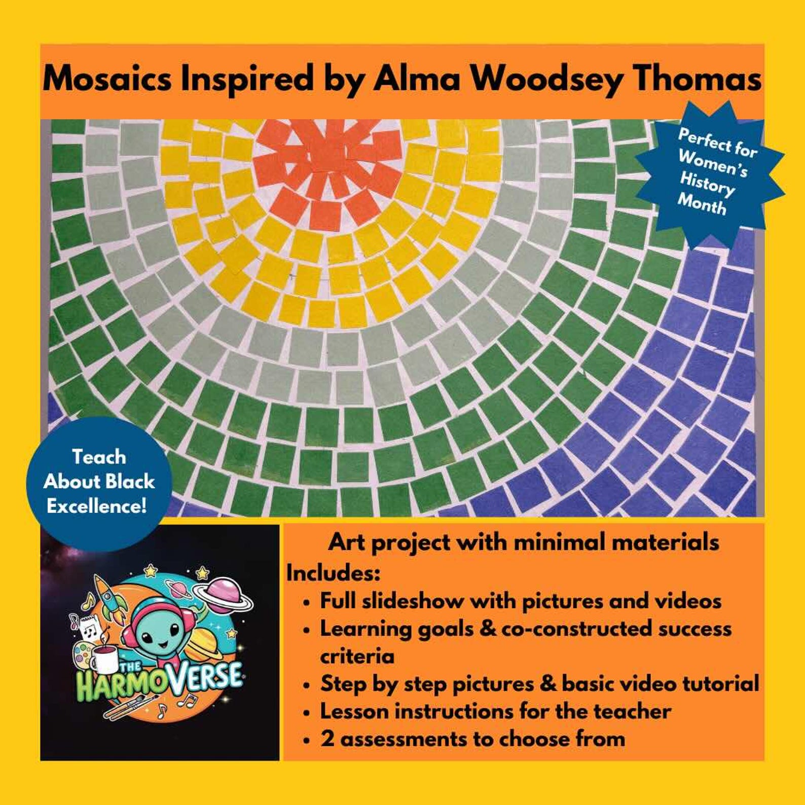Alma W. Thomas Mosaic Art Project|black History & Women’s History Month ...