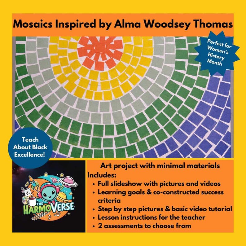 Alma W. Thomas Mosaic Art Project|black History & Women’s History Month ...