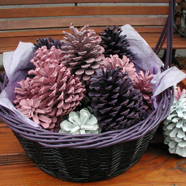 Painted Pine Cones - Etsy