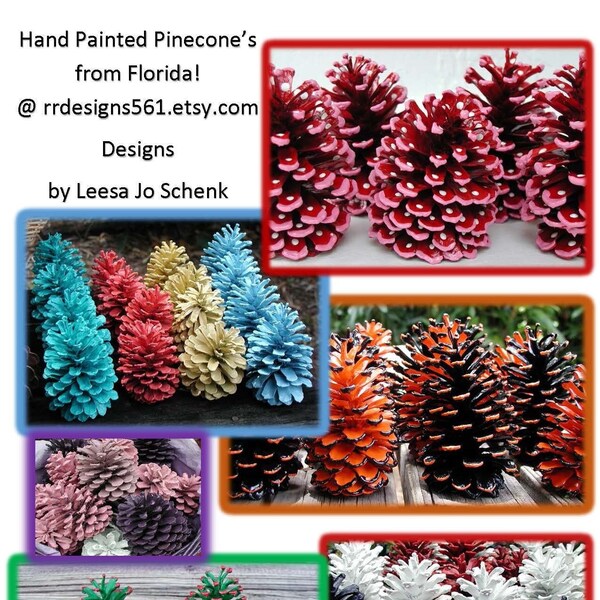 Painted Pinecones - Etsy