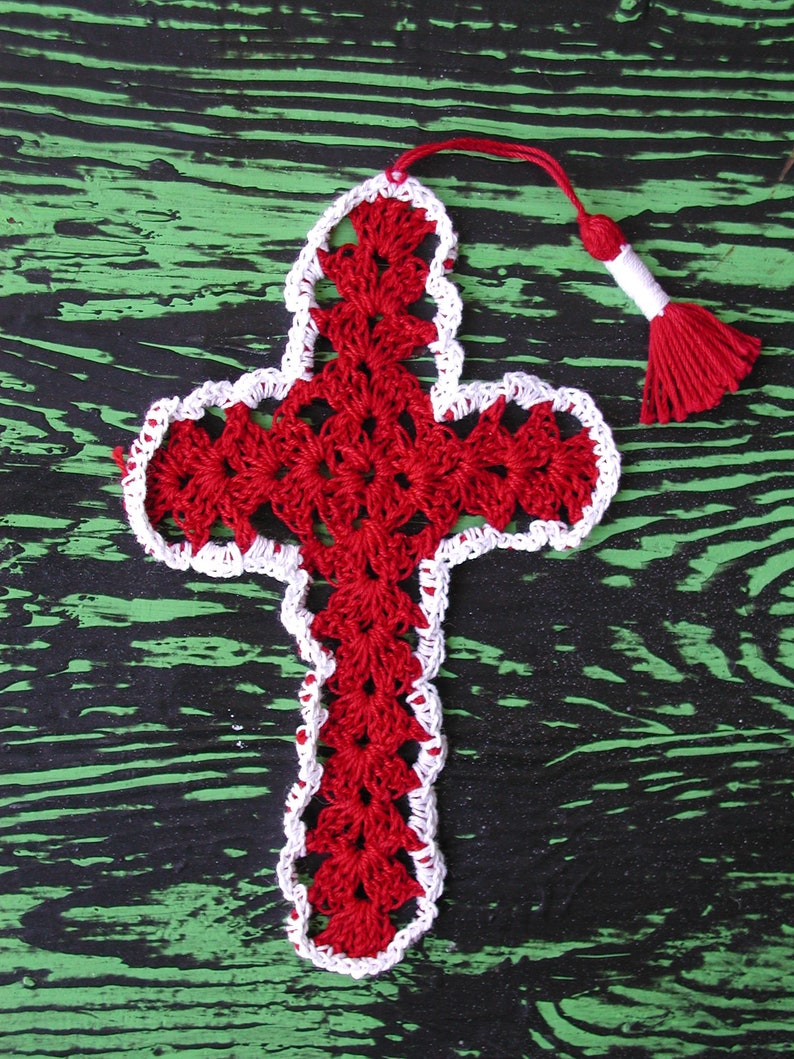 Book Marker Cross, Cross Book Marker, Crochet Crosses, Religious Book ...