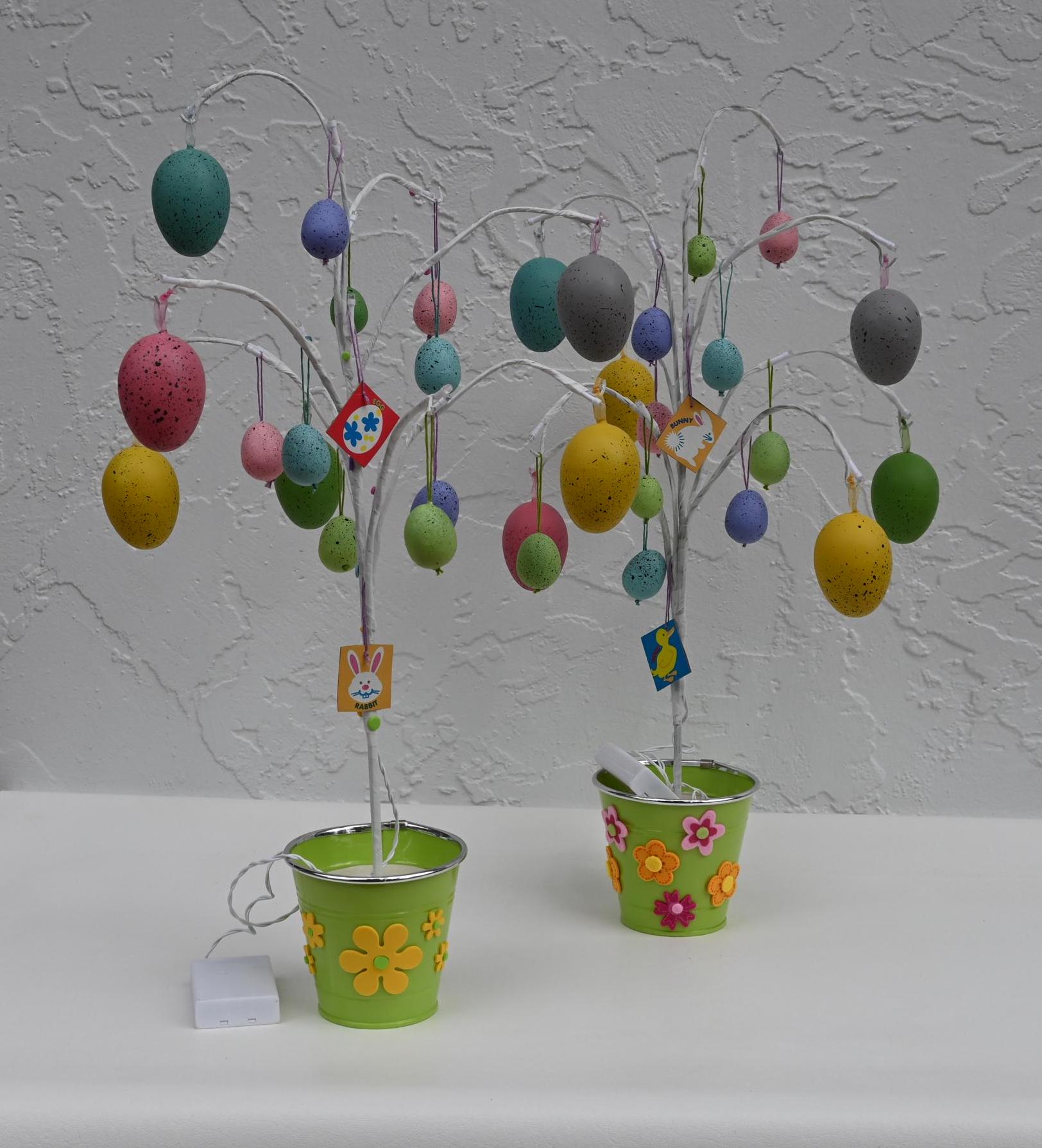Easter Tree With 20 LED Lights, 3 AA Battery Operated, With 17 Egg ...