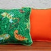 Lizard Pillows, Reptiles Rule Pillow, Bright Orange Pillow With Lime ...