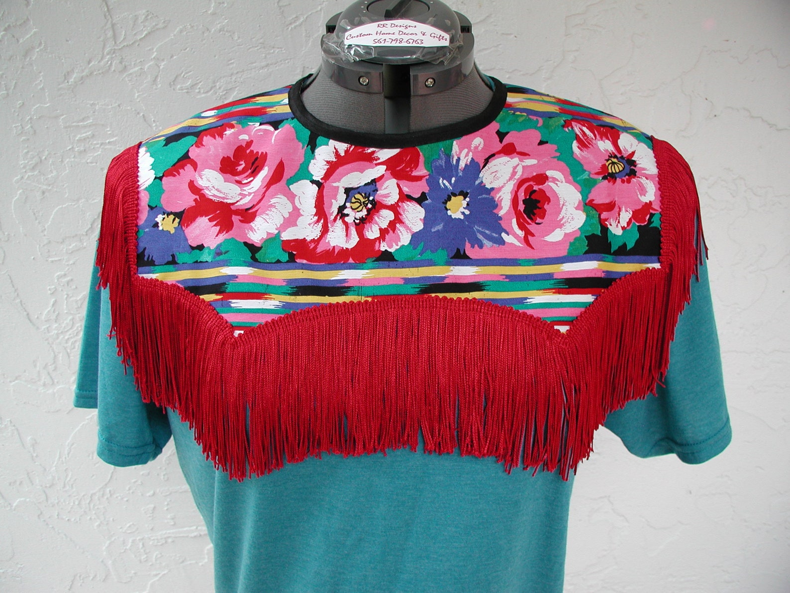 Red Fringe Collar Western Neck Collar Cowgirl Costume | Etsy