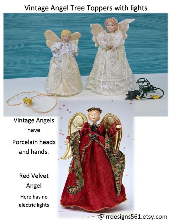Angel Tree Toppers Victorian Christmas Electric Angels - Etsy