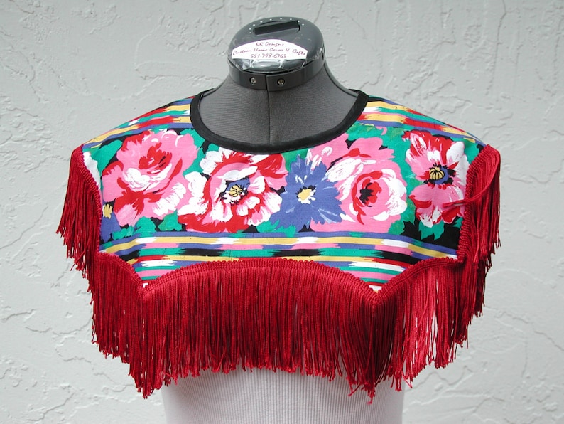 Red Fringe Collar, Western Neck Collar, Cowgirl Costume, Fringe T Shirt ...