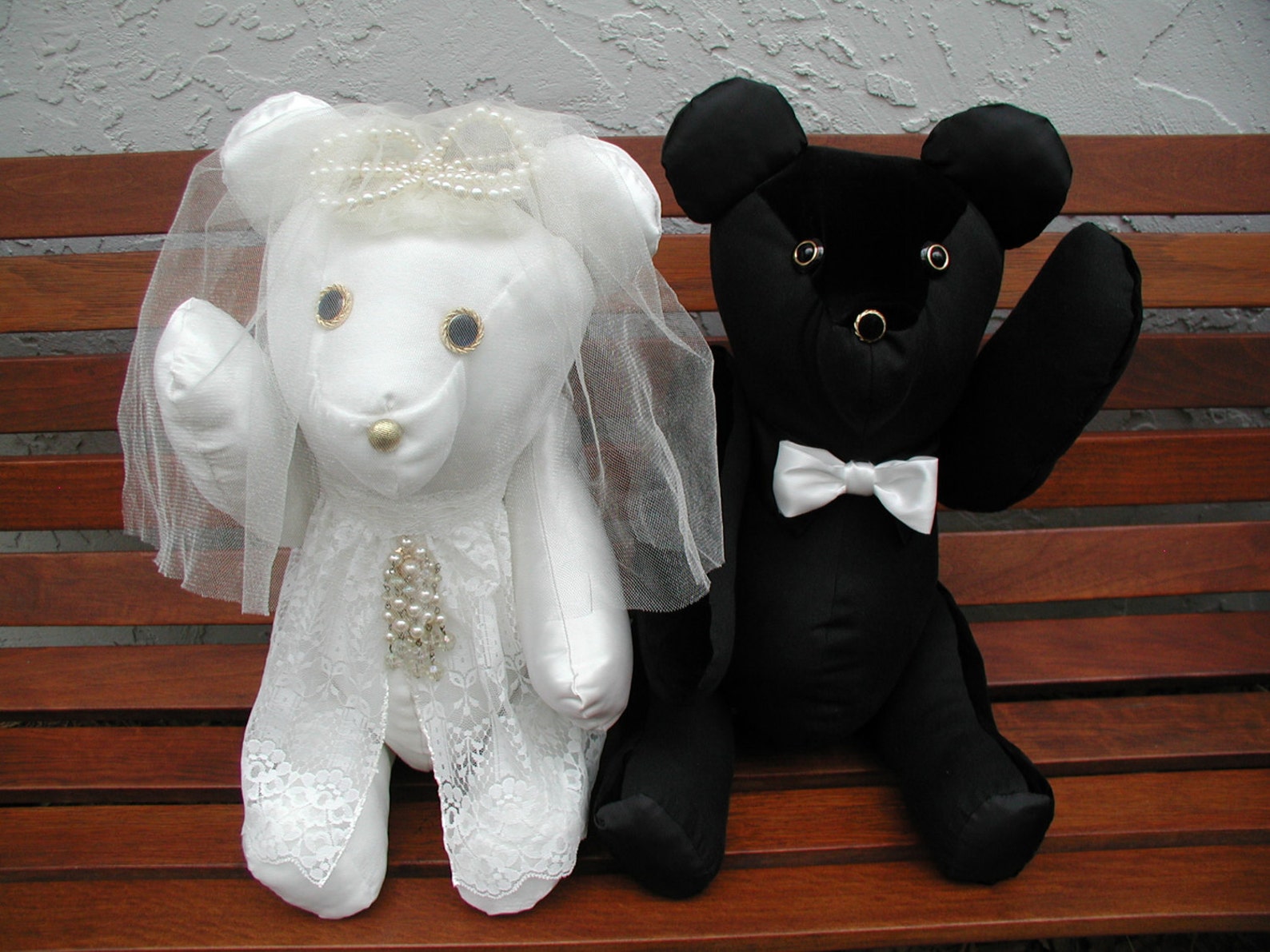 Bride & Groom Teddy Bears Personalized Bears Bear Wedding - Etsy