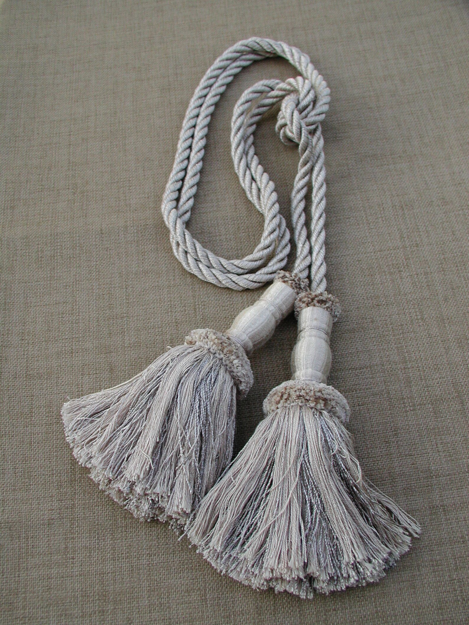 Two Tassel Drapery Tie Backs in Bronze Gold, Drapery Accessory, Curtain ...