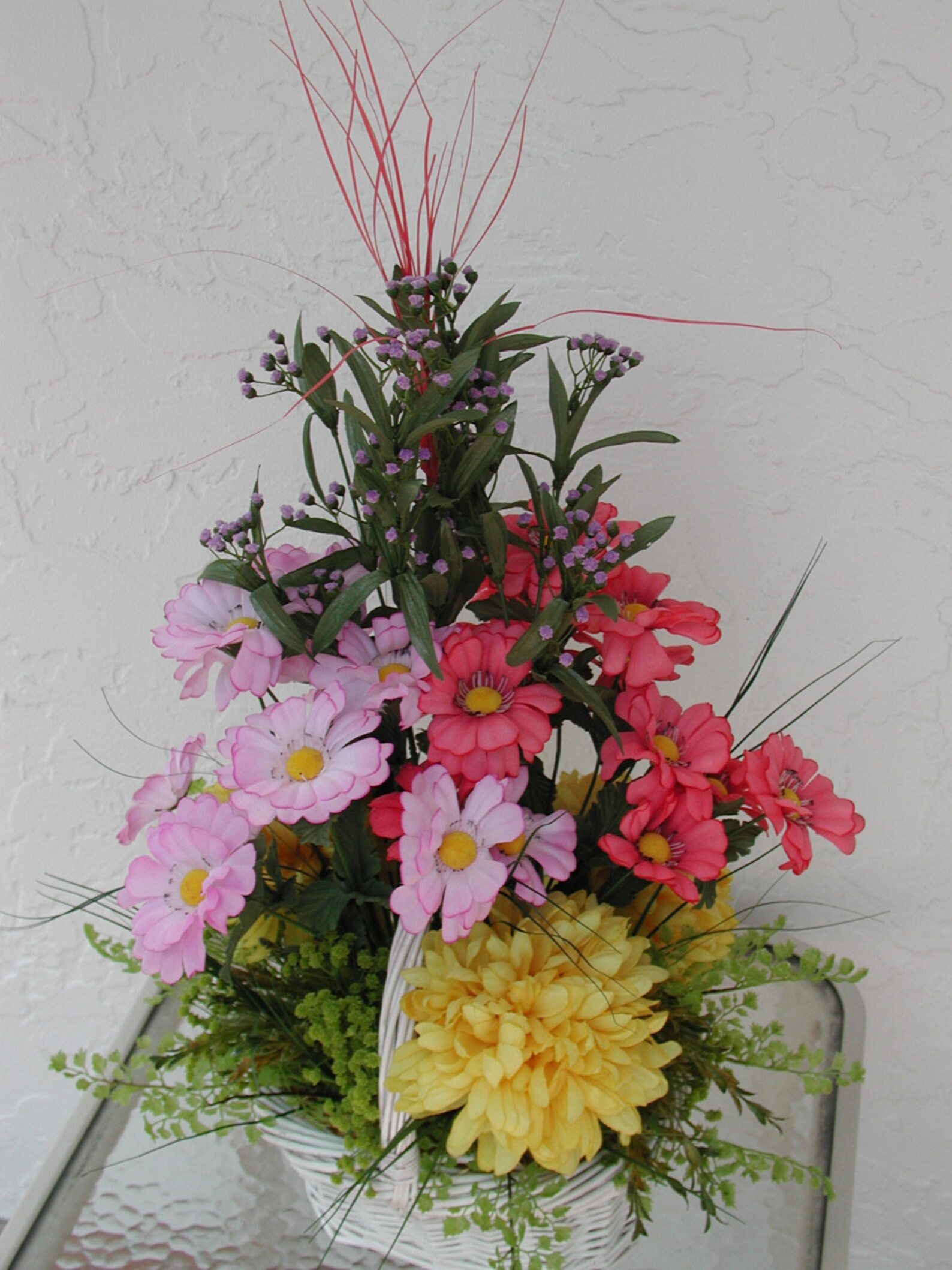 Spring Flowers Tower Yellow Floral Design Tall Arrangement - Etsy