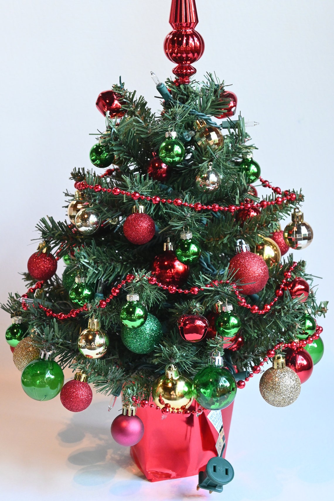 Tabletop Tree Miniature Tree Fully Decorated 50 Clear | Etsy