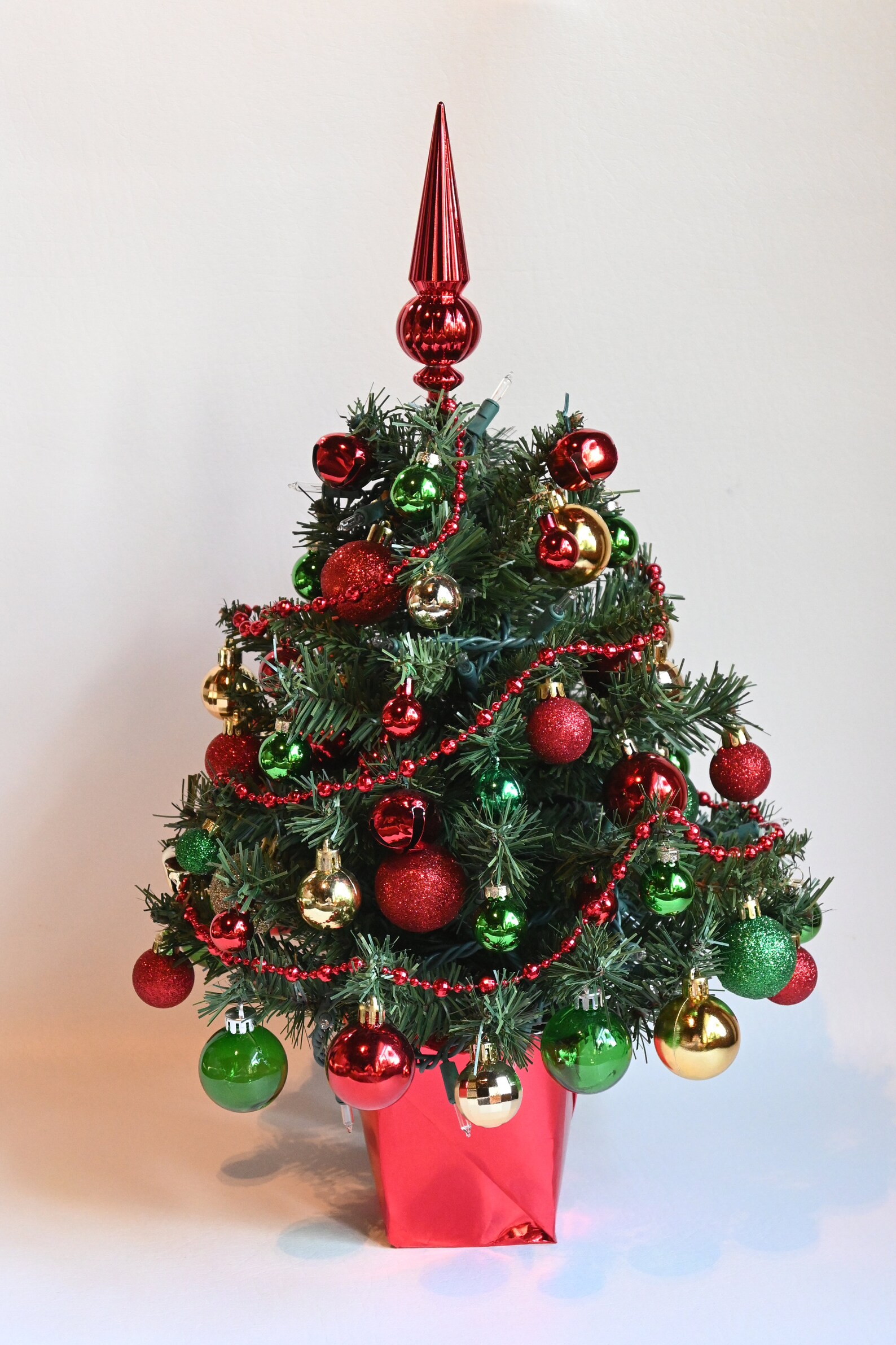 Tabletop Tree Miniature Tree Fully Decorated 50 Clear | Etsy