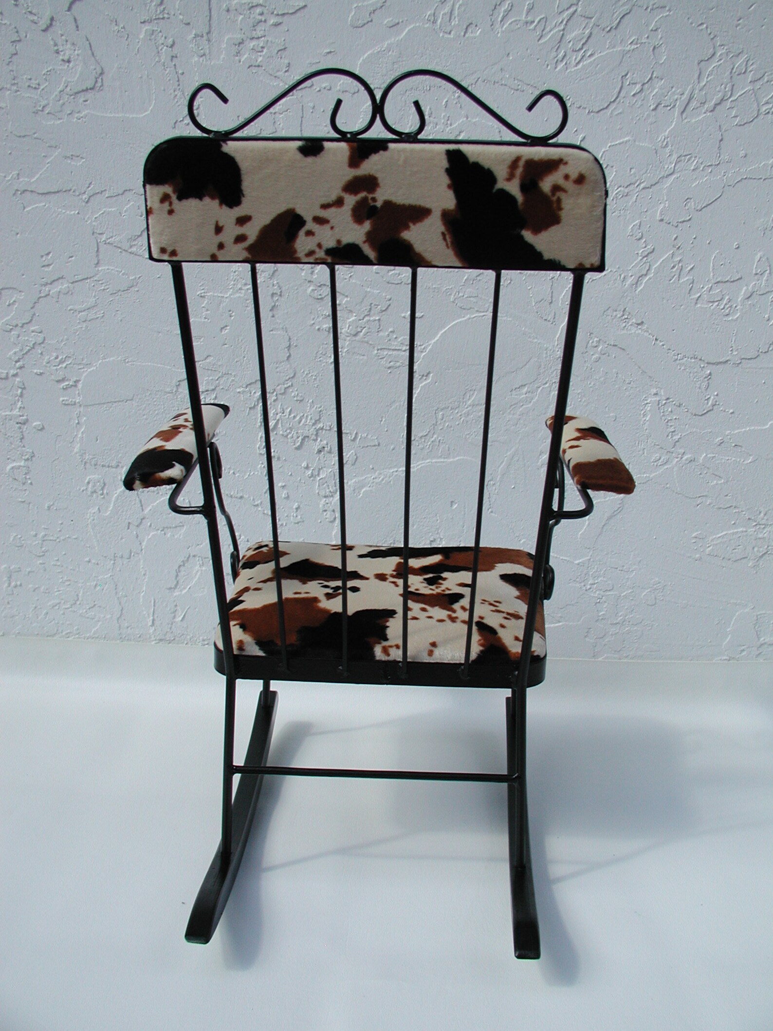 Brown Cow Print Rocking Chair Farmhouse Rocking Chair Black - Etsy