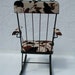 Brown Cow Print, Rocking Chair, Farmhouse, Black Wrought Iron, Ranch ...