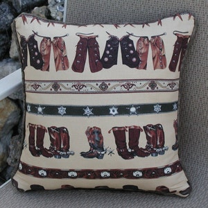 Chaps and Boots Pillow, Western Throw Pillows, Cowboy Gear Western ...