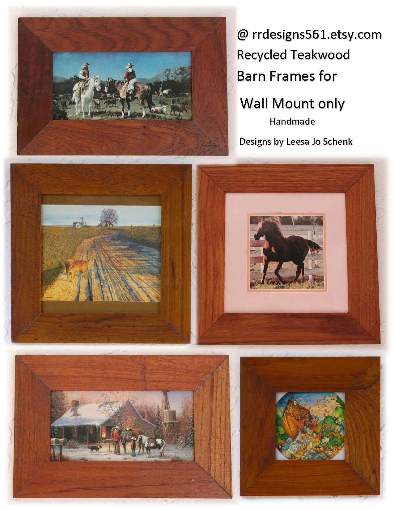 Rustic Wood Frames, Holds 8 X 8 Picture, Small Picture Frame, Recycled ...