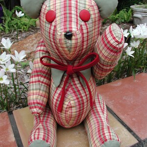 Plaid Teddy Bear, Keepsake Teddy Bear, Namesake Teddy Bears, Original ...