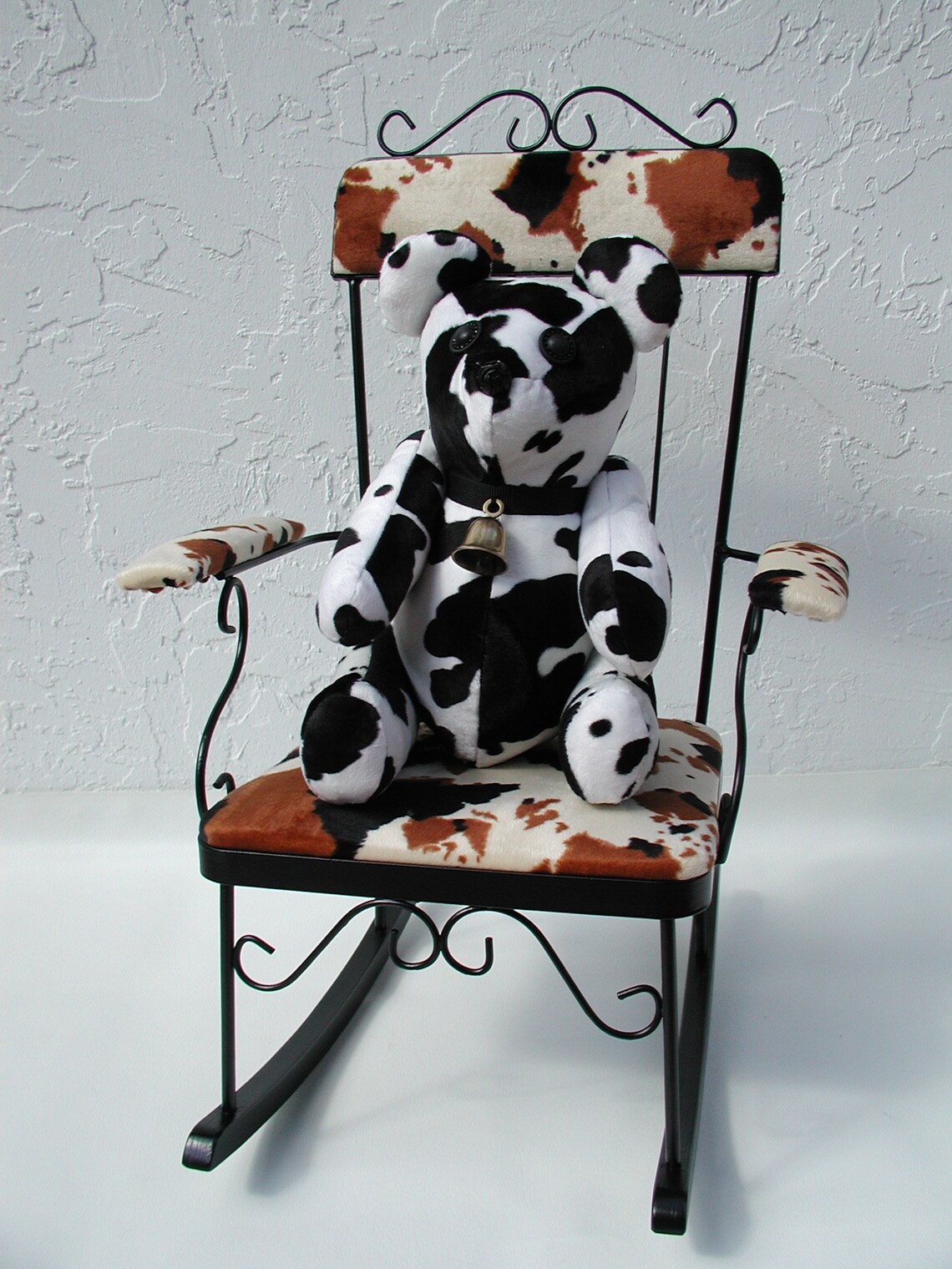 Brown Cow Print Rocking Chair Farmhouse Rocking Chair Black - Etsy