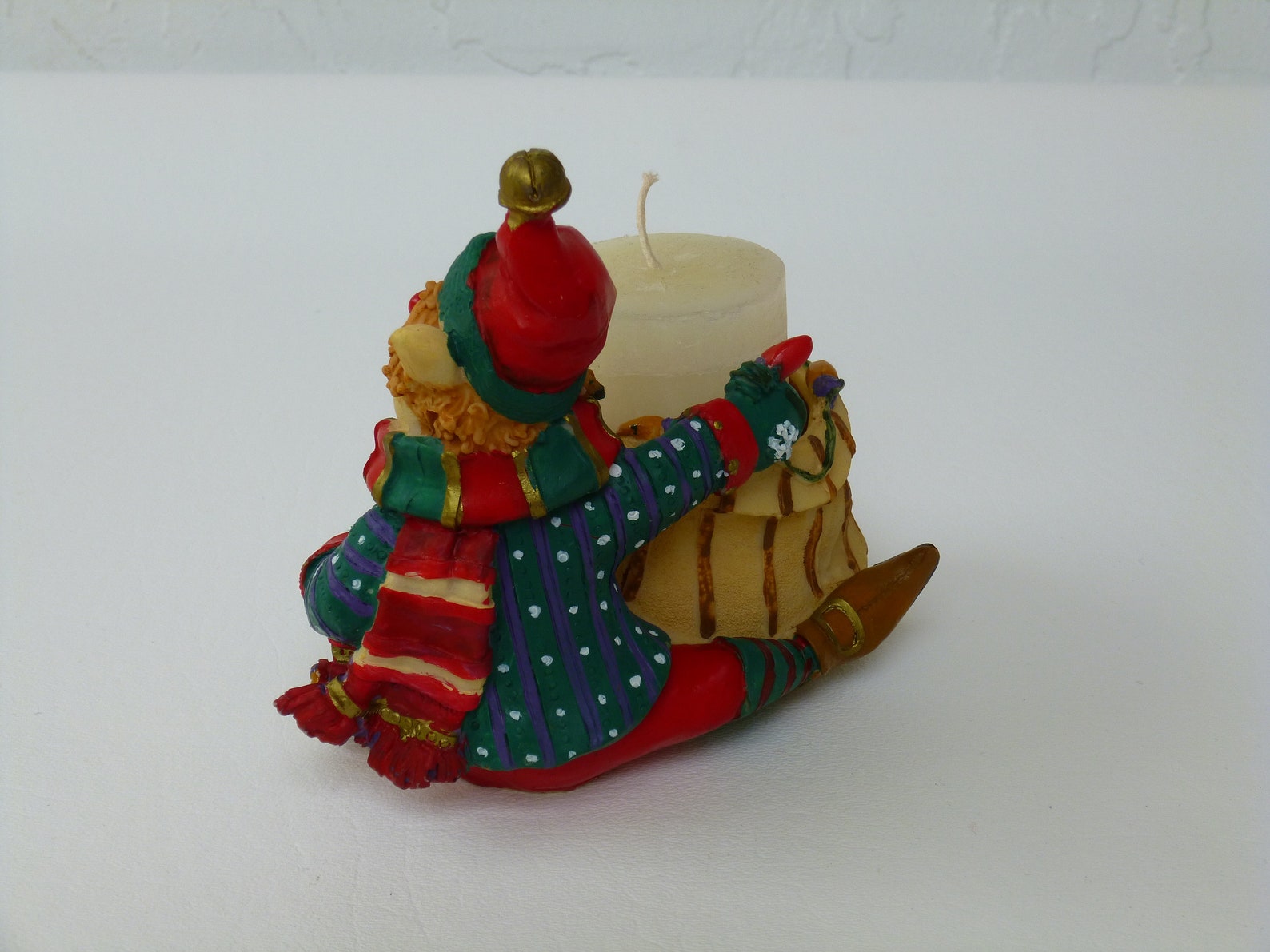 Christmas Figurine Blue Santa Claus or Carolers Couple, Christmas Elf ...