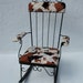 Brown Cow Print, Rocking Chair, Farmhouse, Black Wrought Iron, Ranch ...