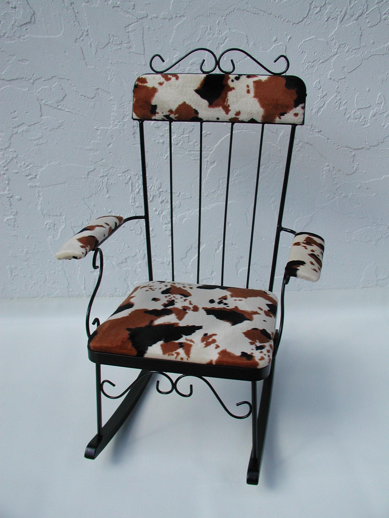 Brown Cow Print Rocking Chair Farmhouse Rocking Chair Black - Etsy