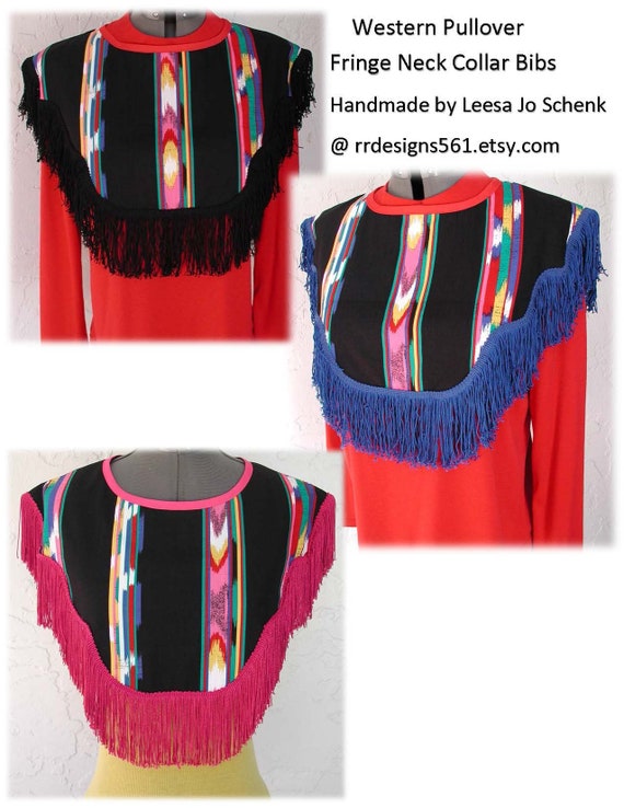 Fringe Neck Collars Western Neck Collar Southwestern Collar | Etsy