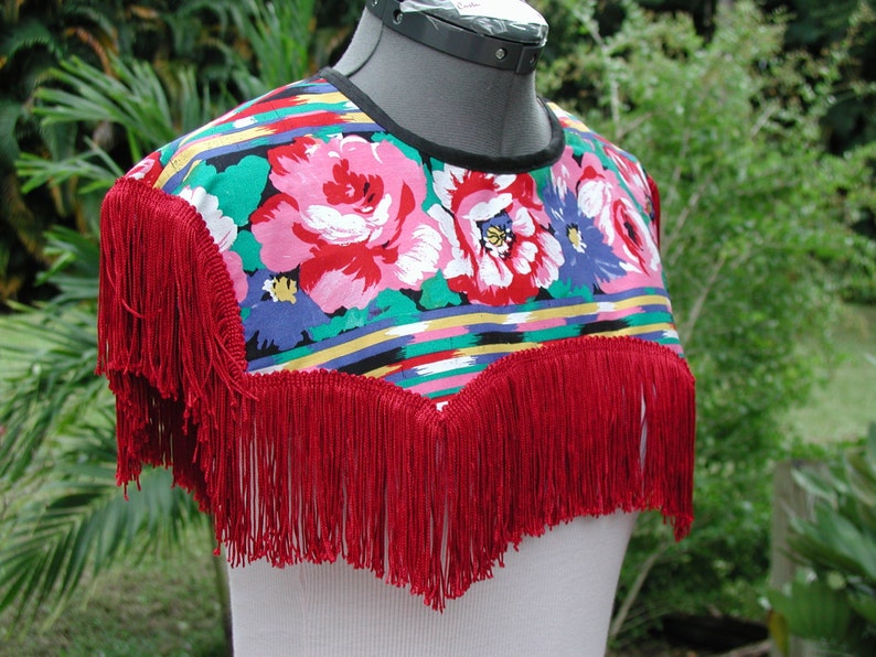 Red Fringe Collar Western Neck Collar Cowgirl Costume - Etsy