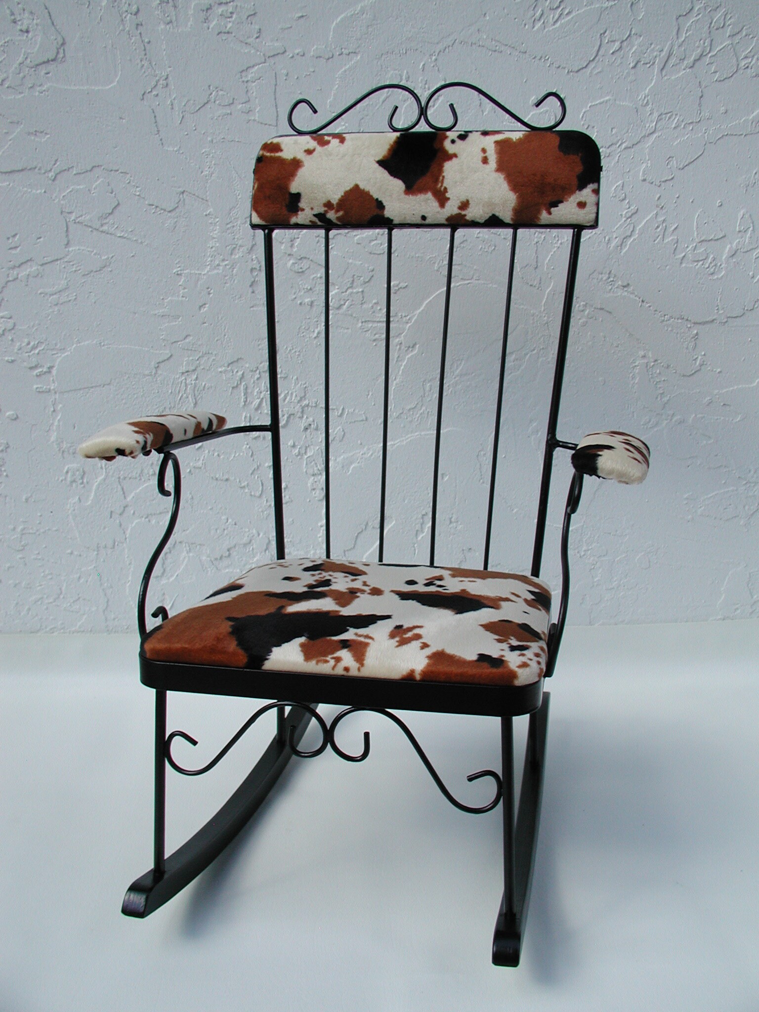 Brown Cow Print Rocking Chair Farmhouse Rocking Chair Black - Etsy ...