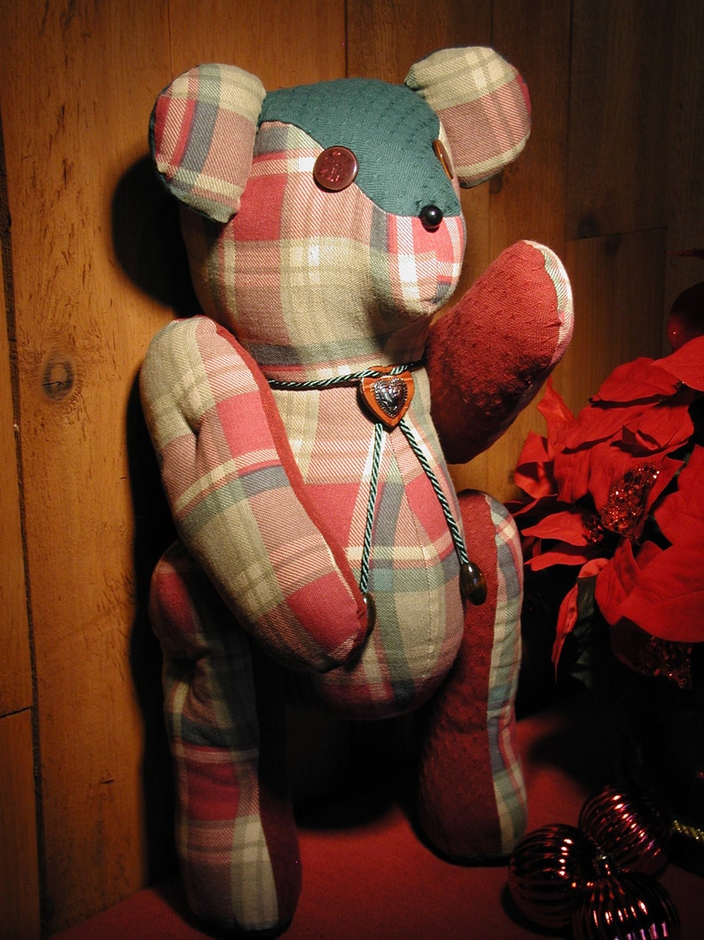 Plaid Teddy Bear Keepsake Teddy Bear Namesake Teddy Bears - Etsy