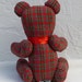 Plaid Teddy Bear, Christmas Teddy, Christmas Bear, Red Plaid Bear ...