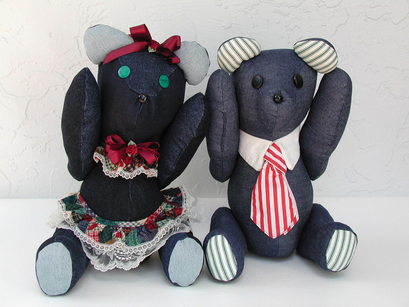 Denim Teddy Bears, Personalized Teddy Bears, Scraps Teddy Bear ...