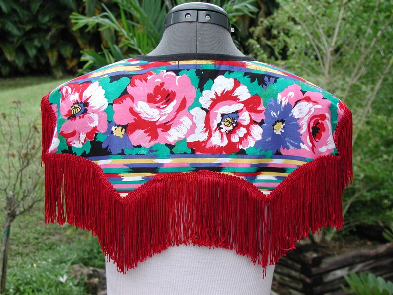 Red Fringe Collar Western Neck Collar Cowgirl Costume - Etsy