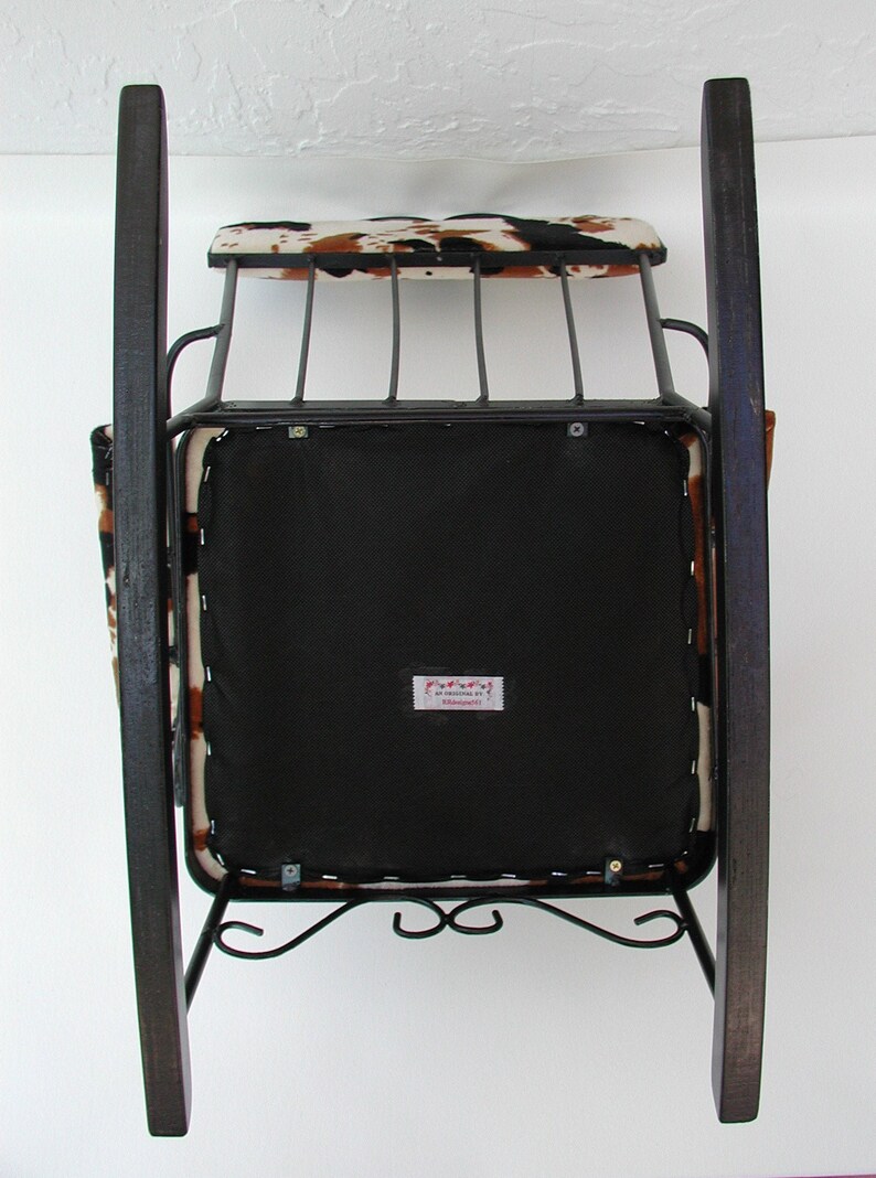 Brown Cow Print Rocking Chair Farmhouse Rocking Chair Black - Etsy