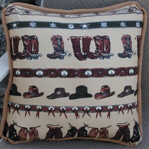 Chaps and Boots Pillow, Western Throw Pillows, Cowboy Gear Western ...