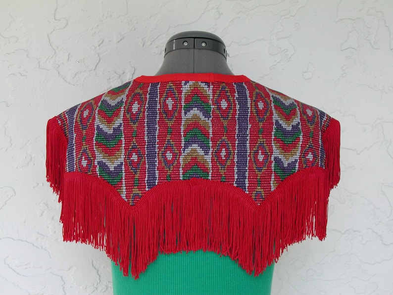 Red Fringe Collar Western Neck Collar Cowgirl Costume - Etsy