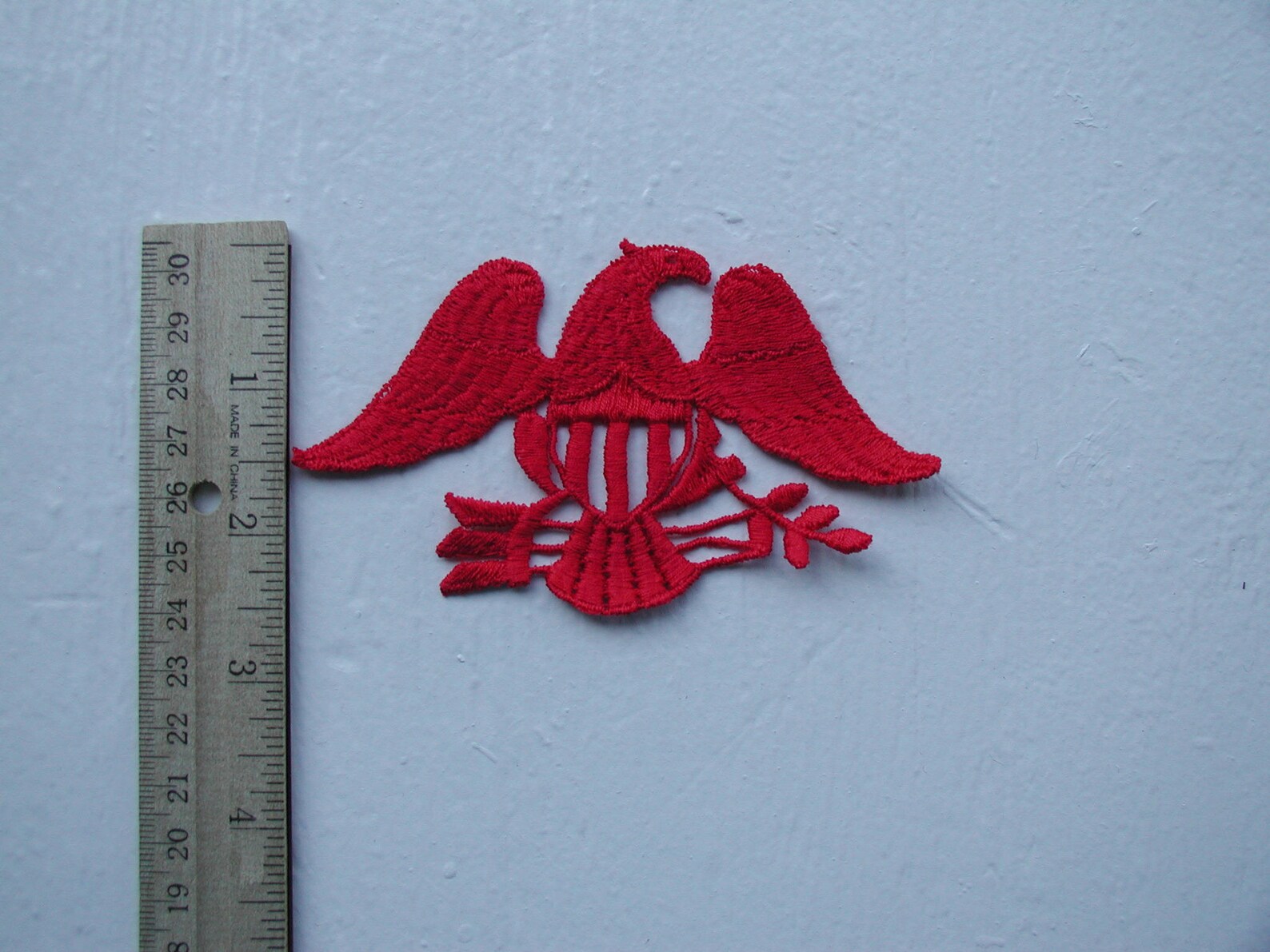 Embroidered Eagles, Red Eagle Decals, Red Embroidered Bird, USA Eagle ...
