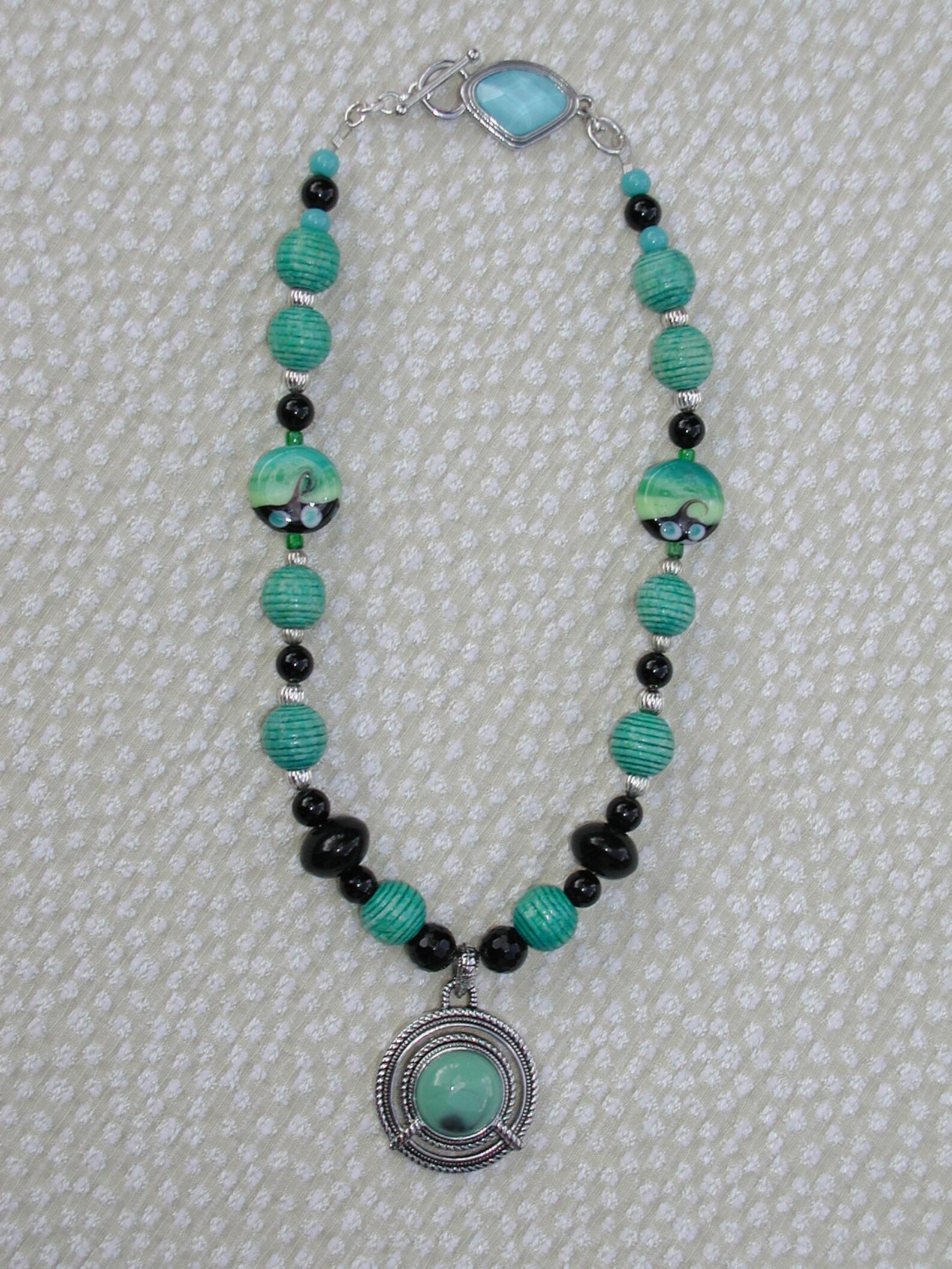 Turquoise Medallion Turquoise Stone Pendant Gift for Her - Etsy