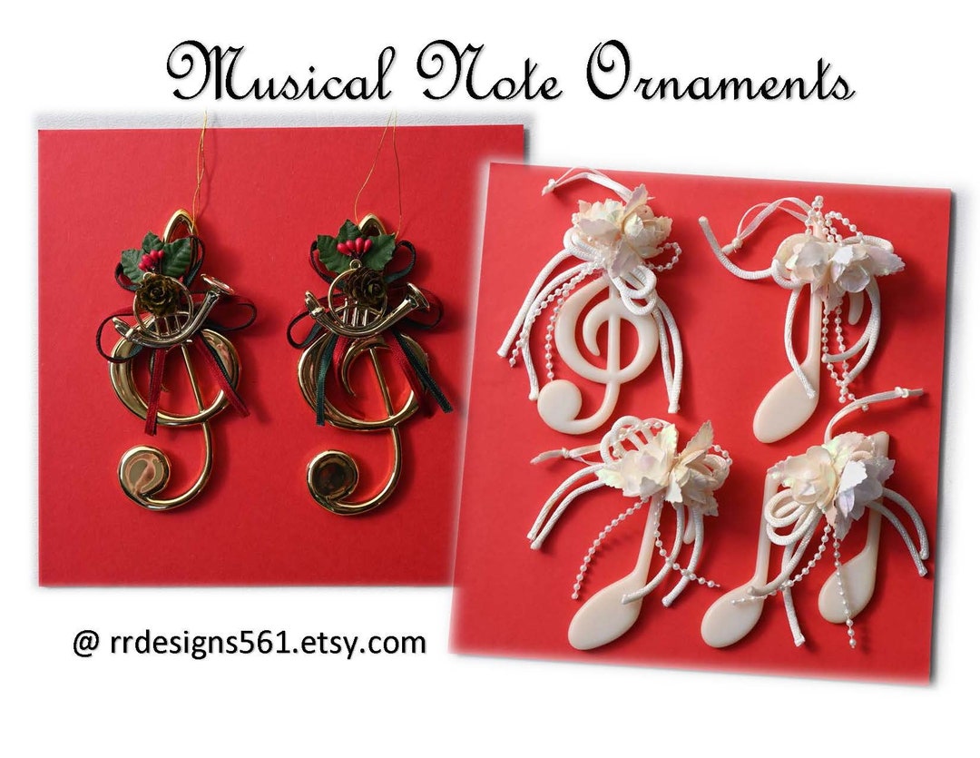Musical Notes, Christmas Ornaments, Musical Treble Clef, Music Whole ...