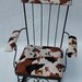 Brown Cow Print, Rocking Chair, Farmhouse, Black Wrought Iron, Ranch ...
