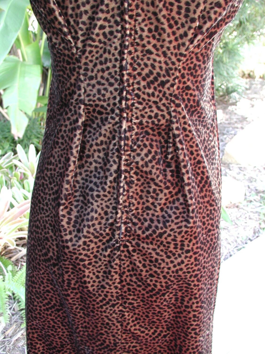 Animal Print Dress Velvet Dress Brown Velvet Dress Long - Etsy