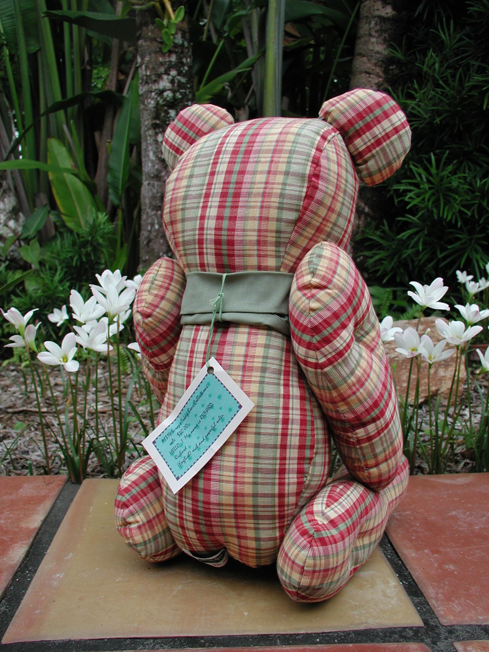 Plaid Teddy Bear Keepsake Teddy Bear Namesake Teddy Bears - Etsy
