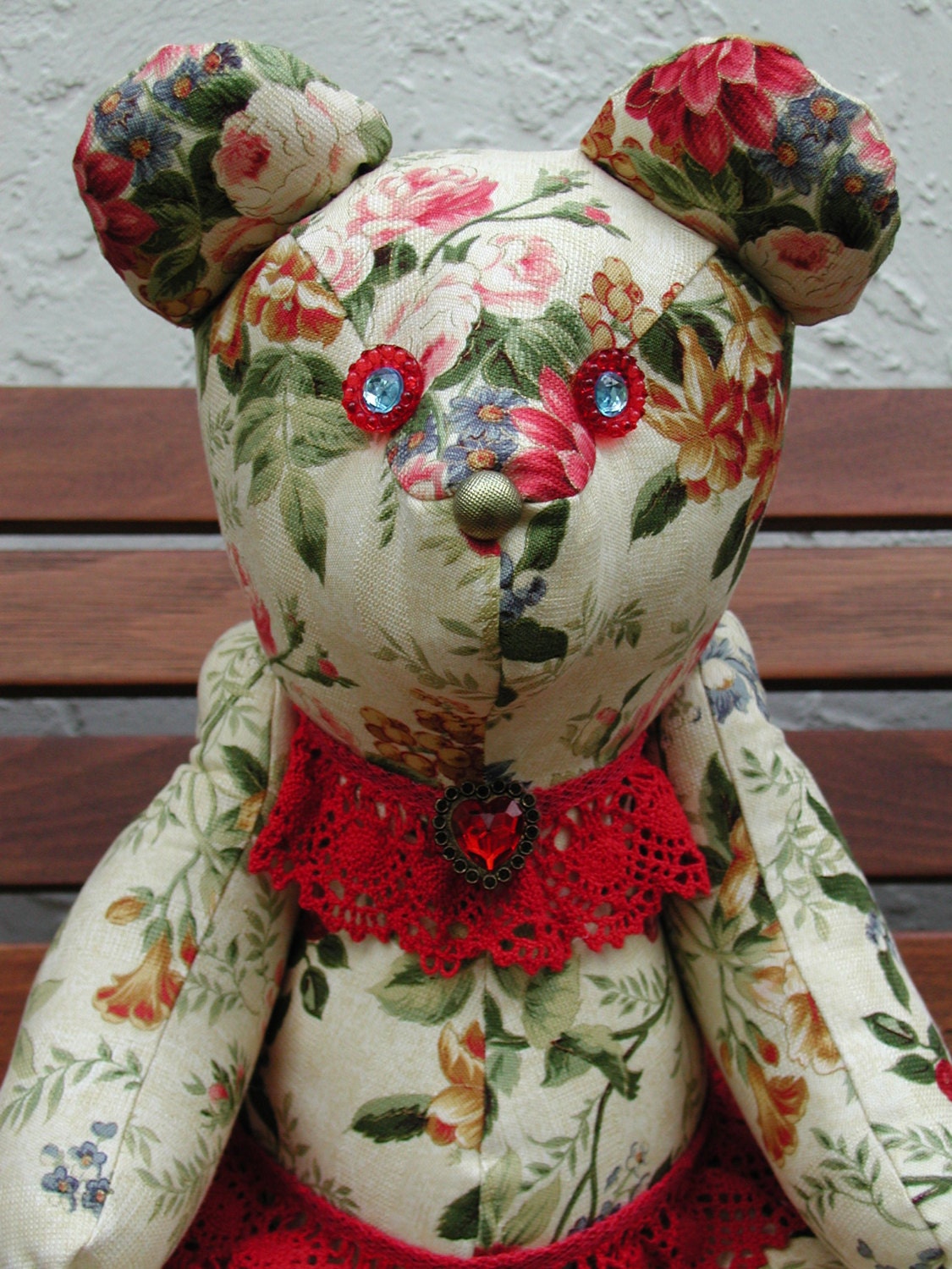 Handmade Teddy Bears Personalized Bears Floral Teddy Bear - Etsy