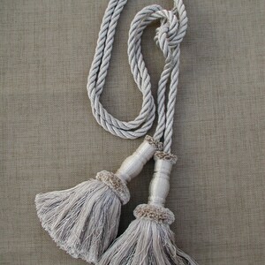 Two Tassel Drapery Tie Backs in Bronze Gold, Drapery Accessory, Curtain ...