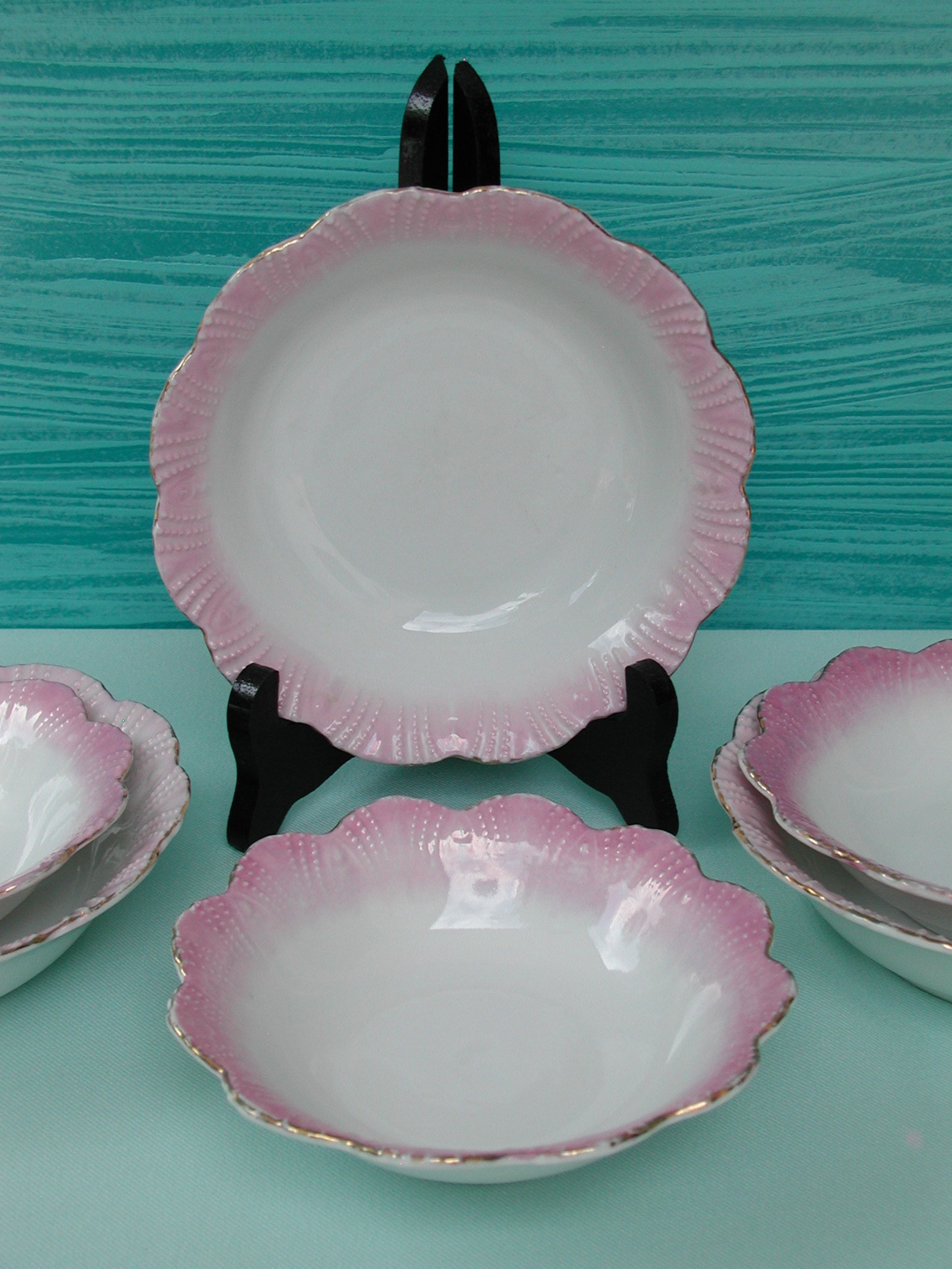 Pink Table Setting, Pink Dining, Pink Dishes, Porcelain Bowl Set, Pink ...