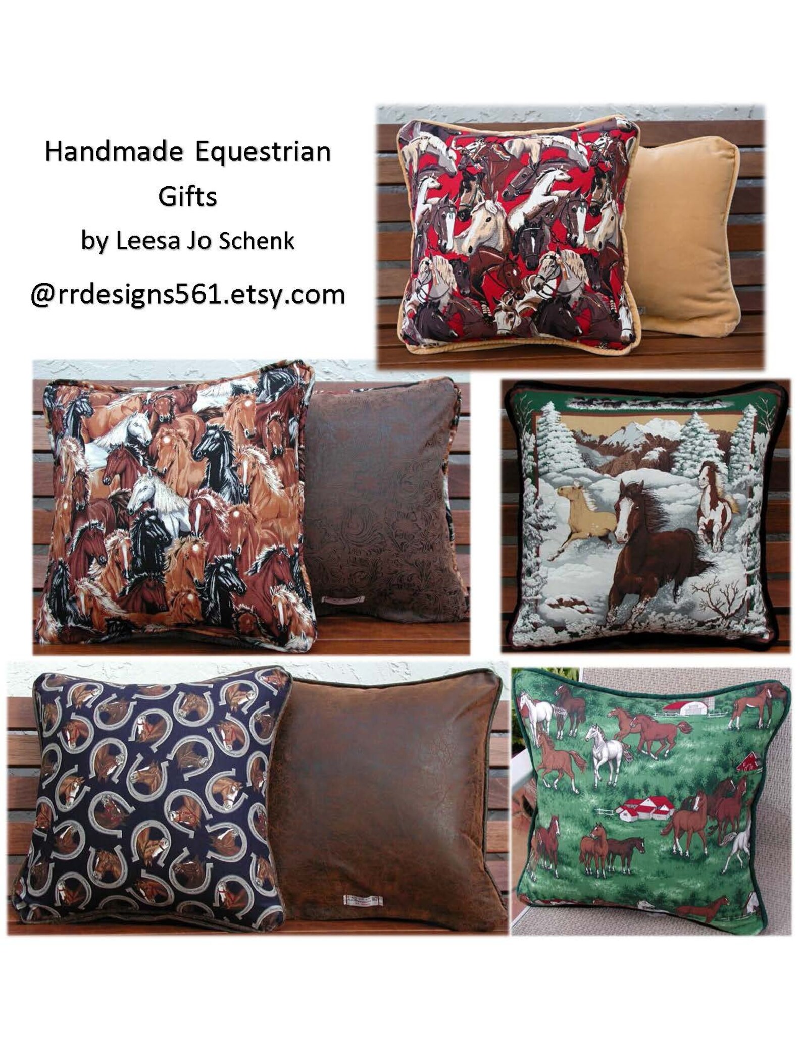 Equestrian Pillows, Horse Lovers Gift, Red Horse Pillows, Equestrian ...