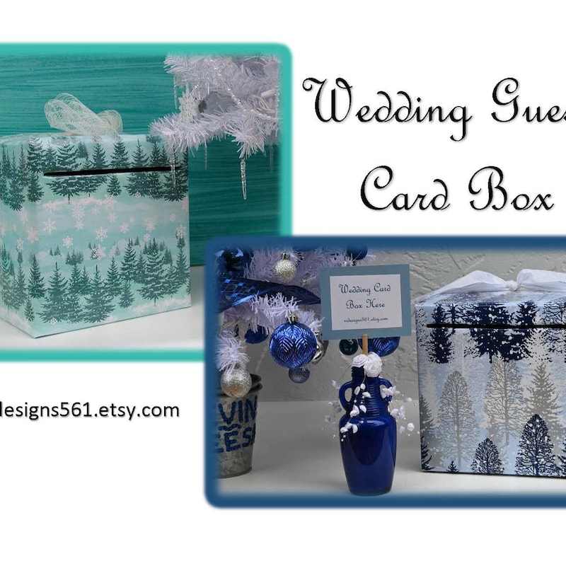 Winter Wedding Card Box - Etsy