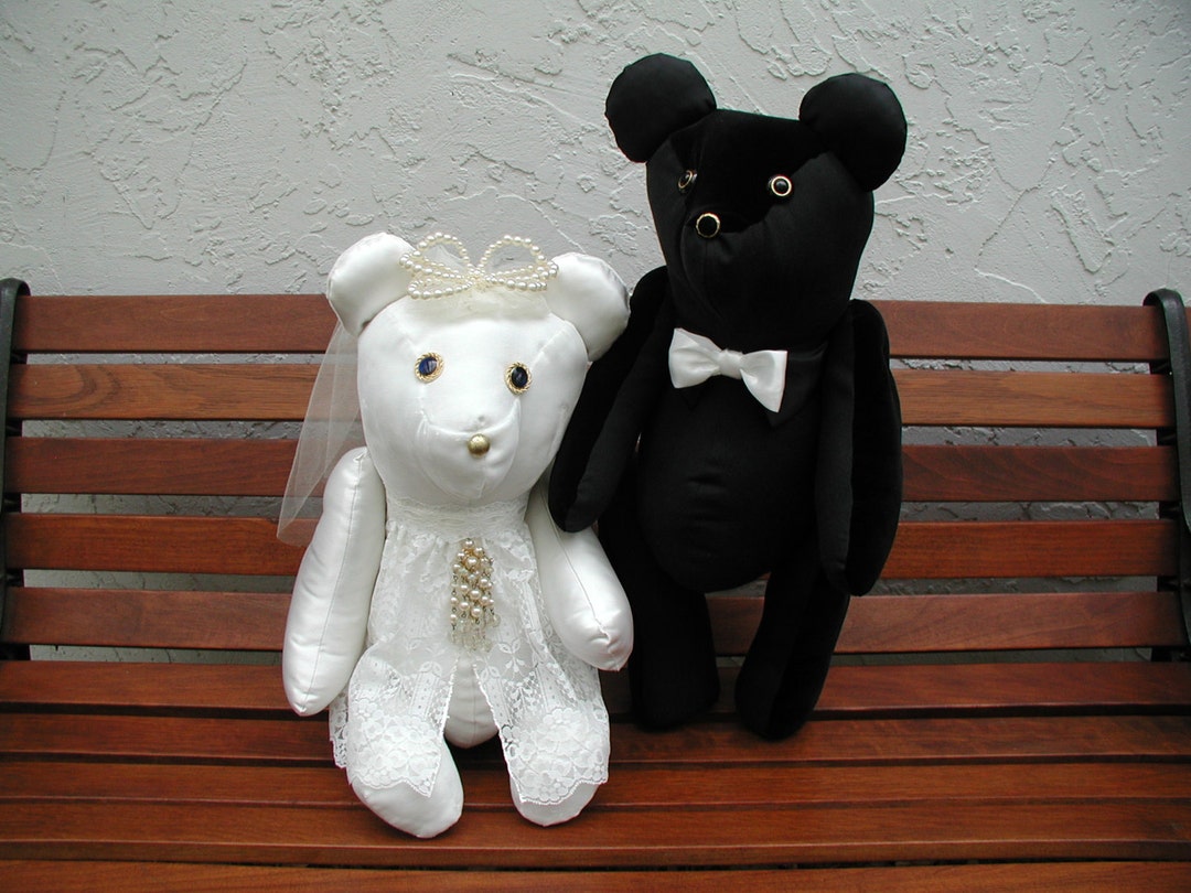 Bride & Groom Teddy Bears Personalized Bears Bear Wedding - Etsy